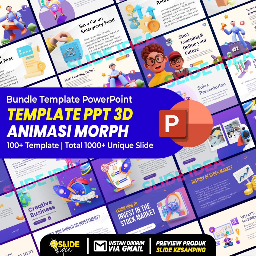 Jual Template PPT Animasi 3D Morph Transition PowerPoint Presentasi Modern | Shopee Indonesia