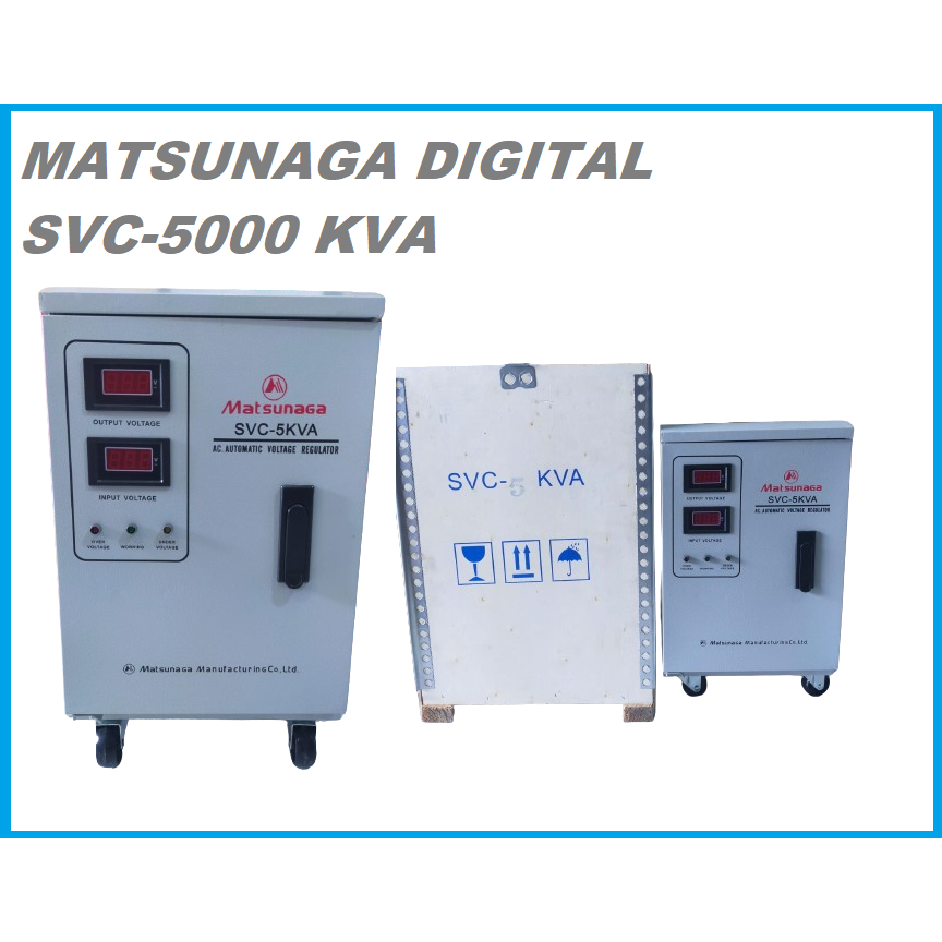 Jual MATSUNAGA SVC-5000 KVA Stavol / Stabilizer 5000 Watt NEW DIGITAL | Shopee Indonesia