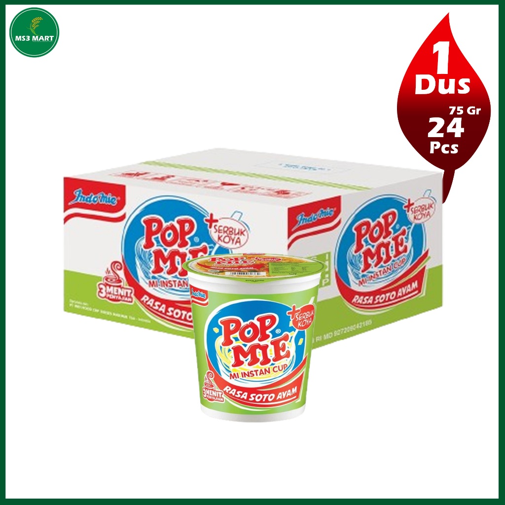 Jual Pop Mie Kuah Rasa Soto Ayam 75 Gr 24 Pcs 1 Dus - MS3 Mart | Shopee ...