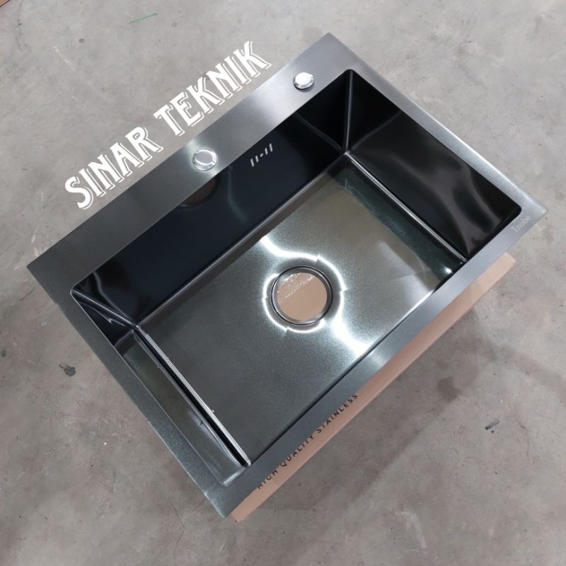 Jual BAK CUCI PIRING 6045 BLACK / SILVER | KITCHEN SINK | BCP STAINLESS ...