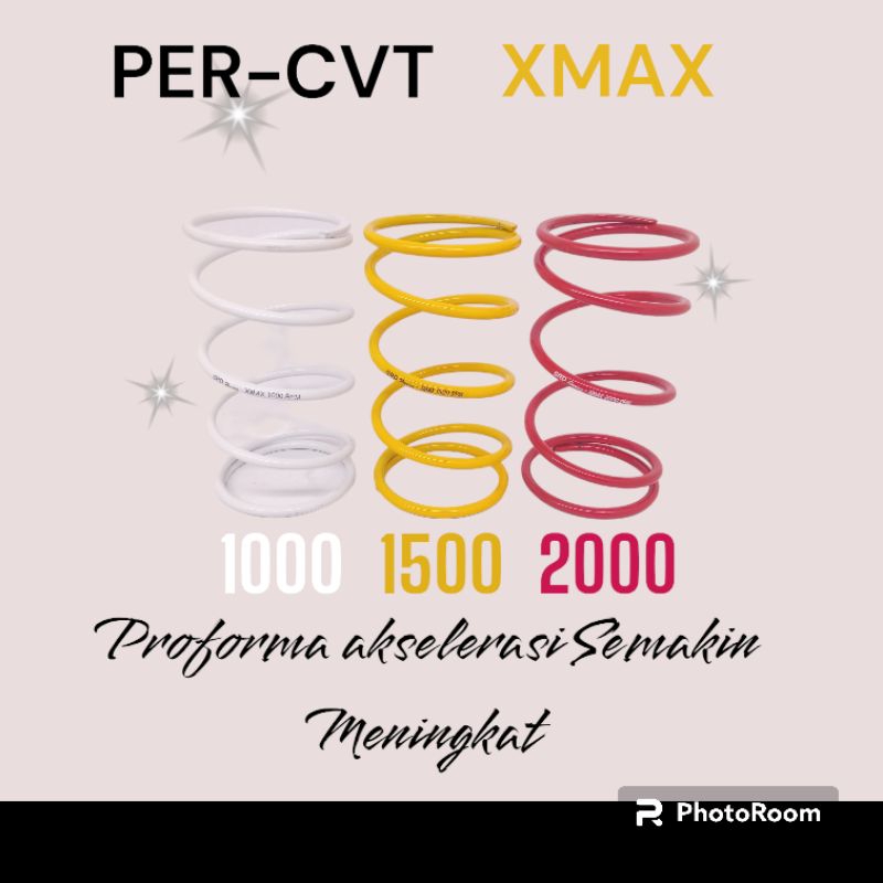 Jual PER CVT RACING XMAX 250 cc (1000RPM ,1500RPM & 2000 RPM) | Shopee ...