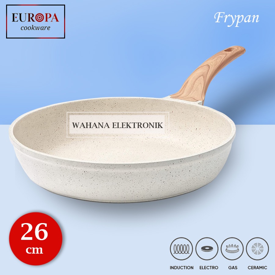Jual EUROPA Frying Pan 26 CM Coating Marble Non Stick Panci Anti ...