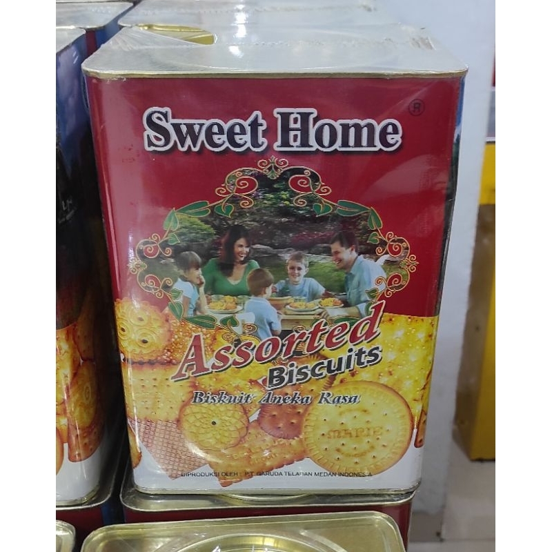Jual BISKUIT KALENG GB SWEET HOME ASSORTED ANEKA RASA 1000GR - ROTI ...