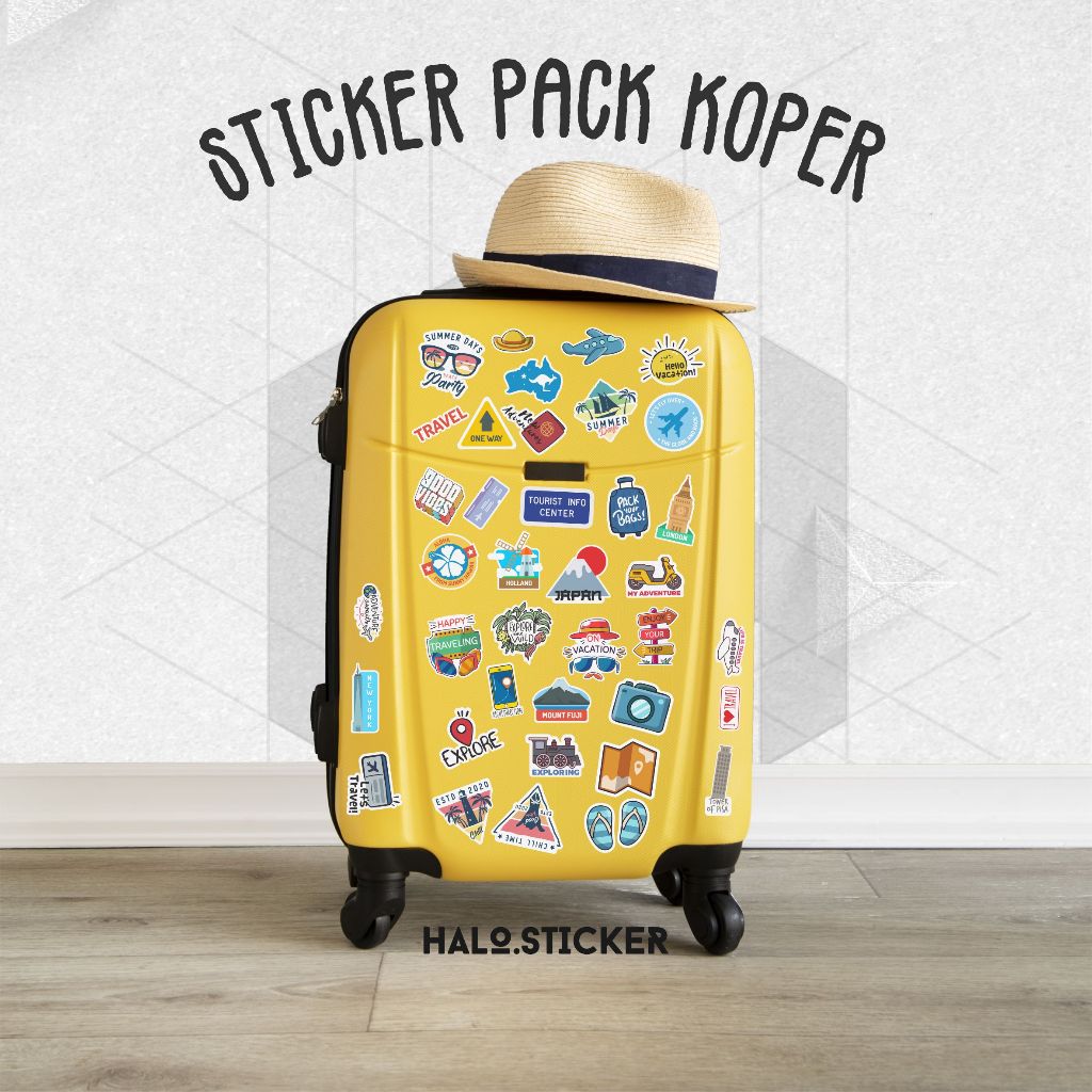 Jual HALO STICKER - Sticker Pack Koper | Sticker Travelling | Sticker ...