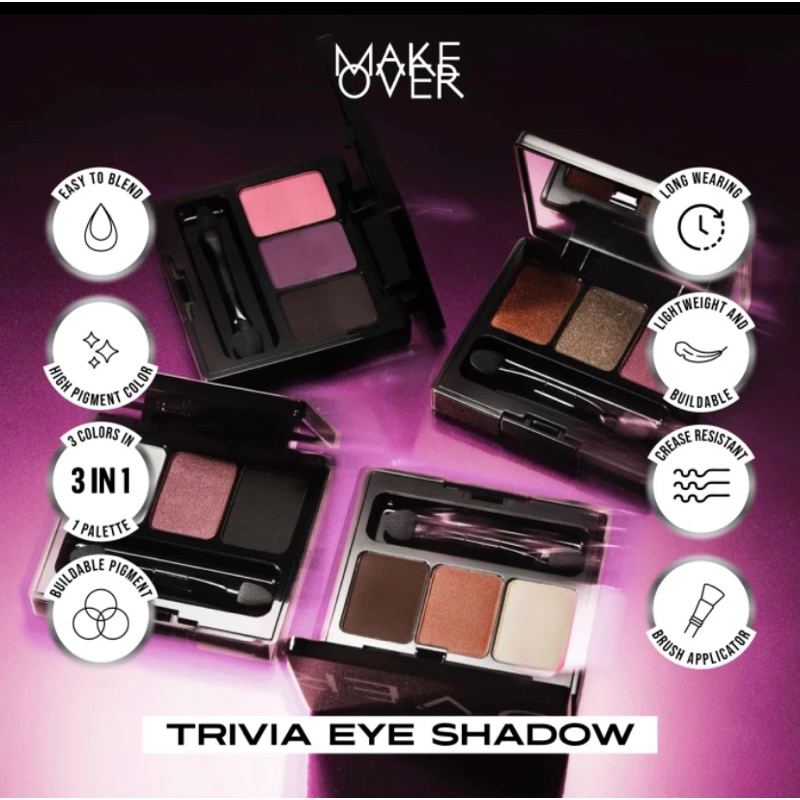 Jual makeover trivia eye shadow 6 g | Shopee Indonesia
