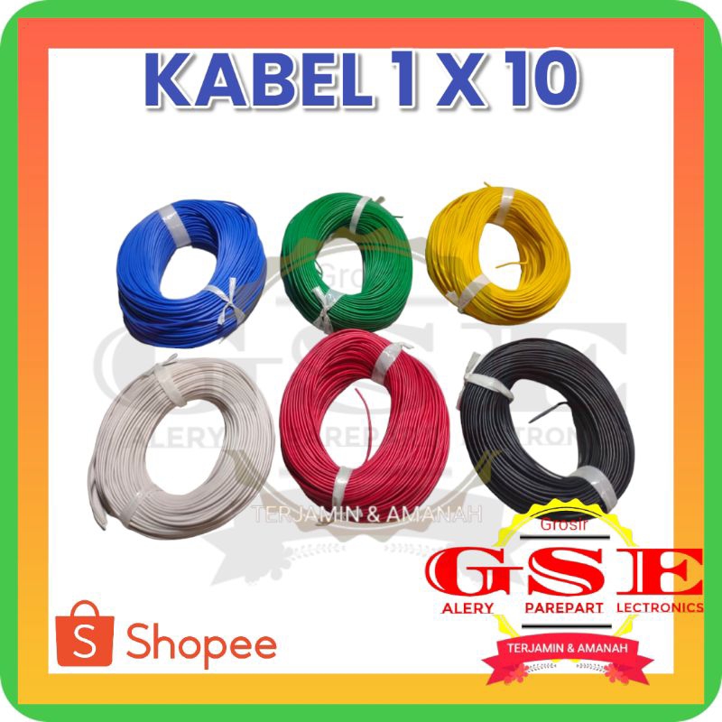 Jual Kabel serabut 1x10 kecil 1roll(50m)/kabel jumper kecil 1x10 0,1mm ...