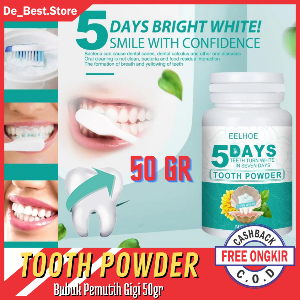 Jual EELHOE 5 Days Tooth Powder 50gr - EELHOE Bubuk Pemutih Gigi 50gr ...