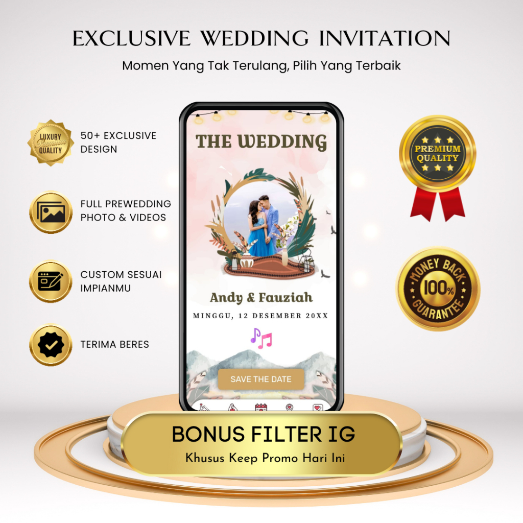 Jual [Bonus Filter IG] Undangan Digital Pernikahan Aesthetic Premium ...