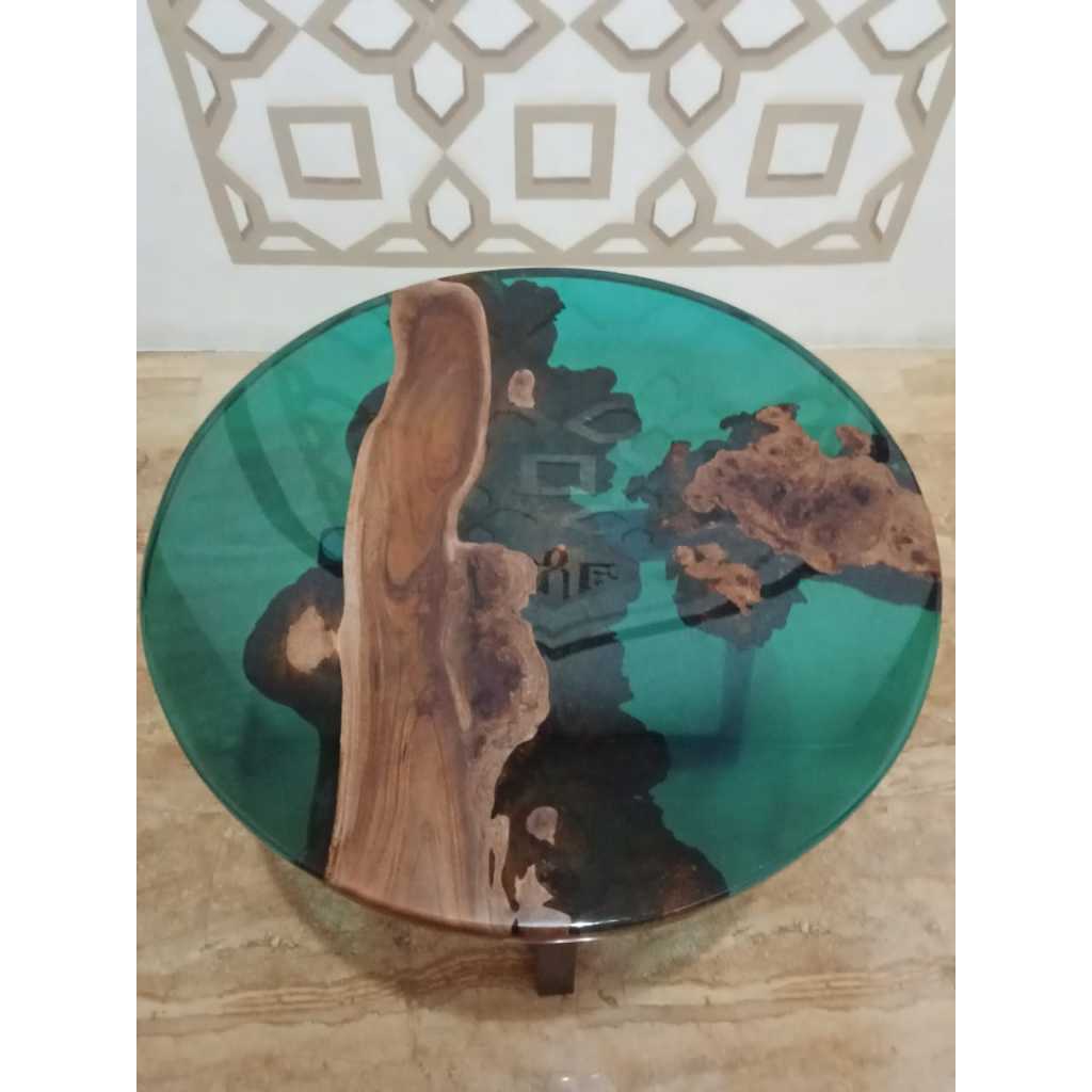 Jual Meja kayu resin // Meja Resin Epoxy// Resin epoxy table glow in ...