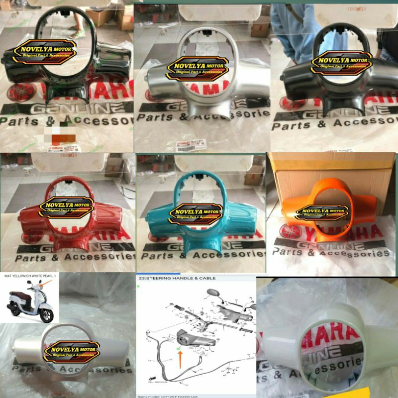 Jual COVER, HANDLE UPPER BATOK STANG COVER LAMPU FAZZIO FAZIO 125 ORI ...