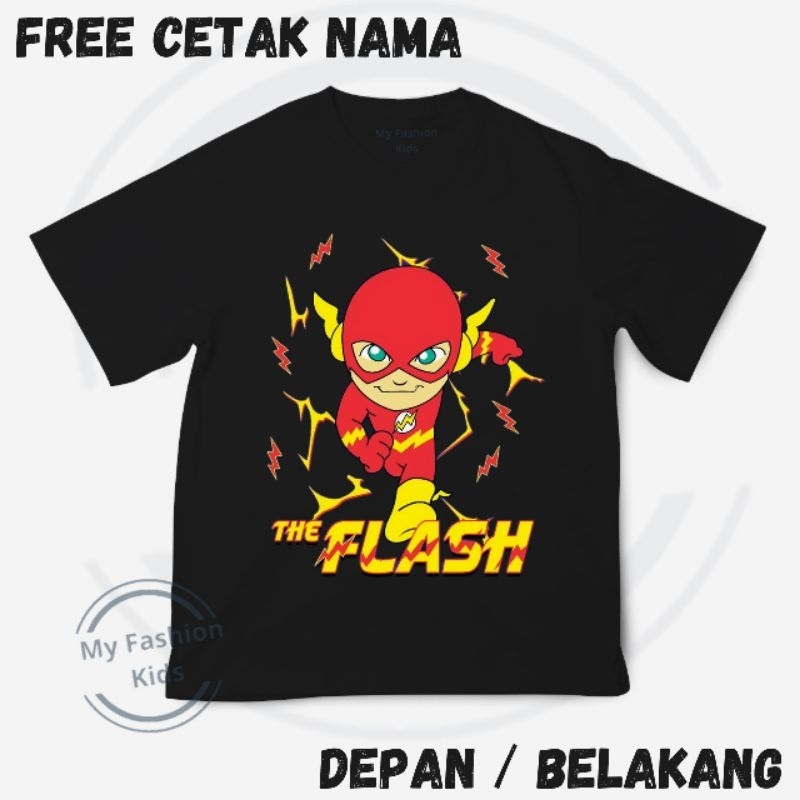Jual Baju Kaos Atasan Anak Custom Gambar The Flash Bahan Premium (Free ...