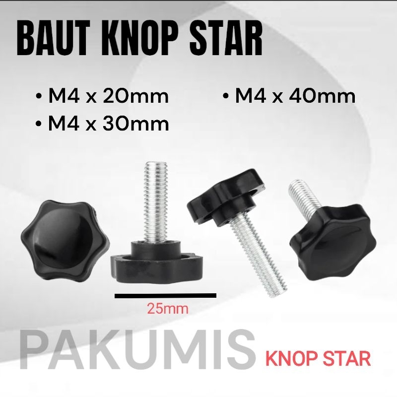 Jual BAUT KNOP BAUT KNOB STAR M4 KNOB STAR KUNCI M4 | Shopee Indonesia