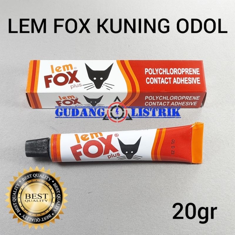 Jual Lem Fox Plus Kuning Odol 20gr Polychloroprene Contact Adhesive ...