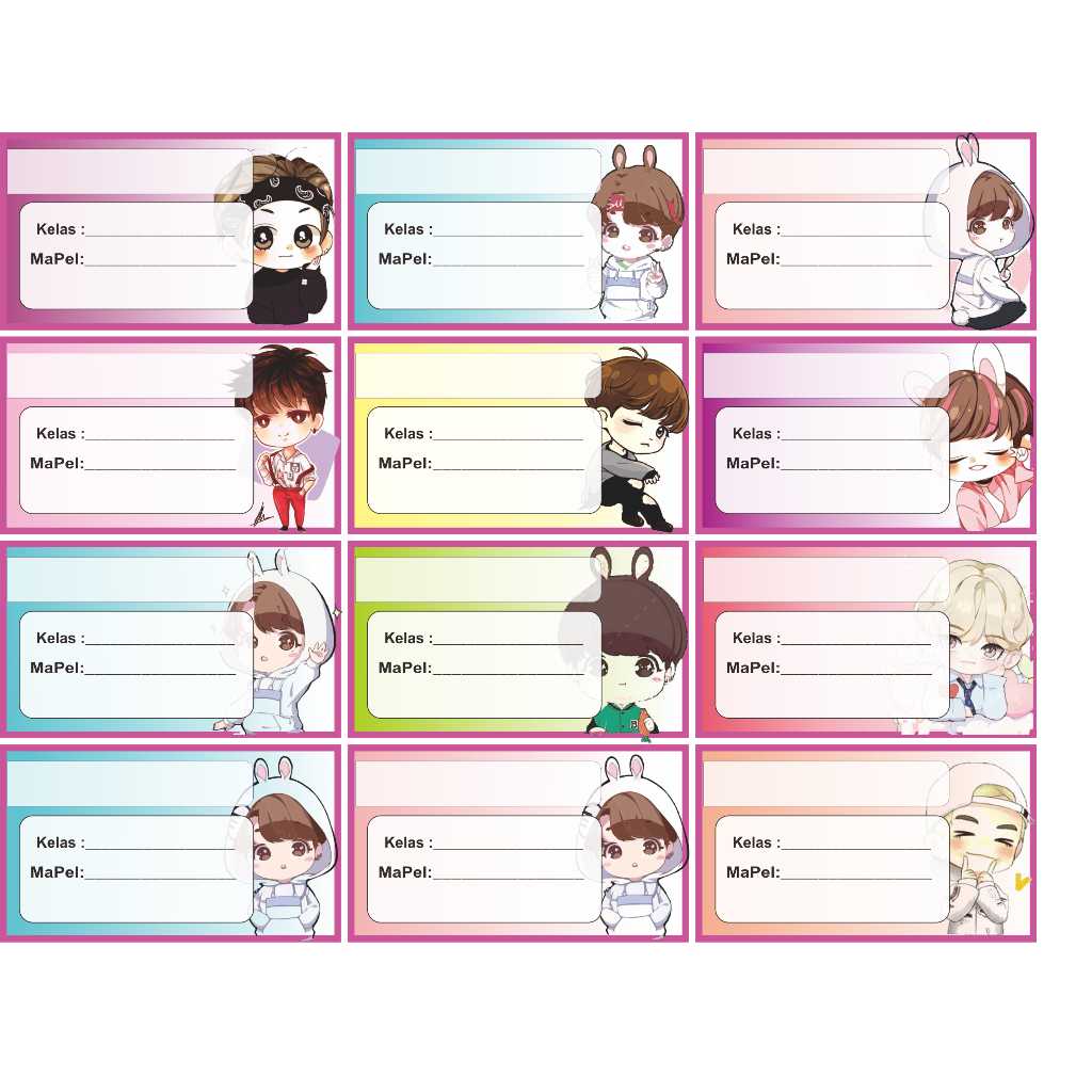 Jual Stiker Label Buku Plajaran/label buku | Shopee Indonesia