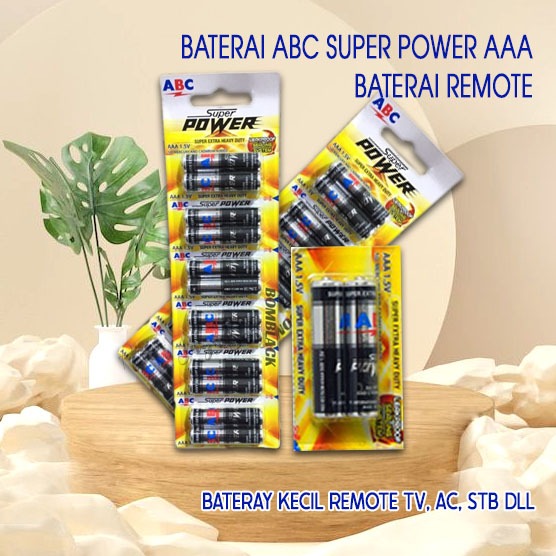 Jual Baterai ABC Super Power AAA /A3 Batere 1,5 Volt Isi 2 Pcs | Shopee Indonesia