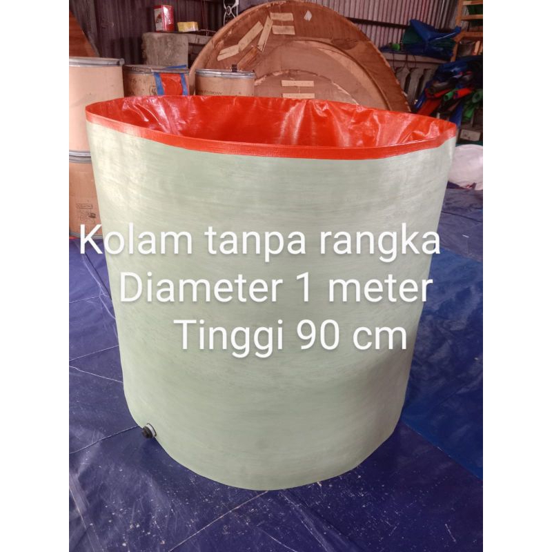 Jual Terpal kolam Terpal ikan Bulat Tanpa Rangka A20 Korea Diameter 1 ...