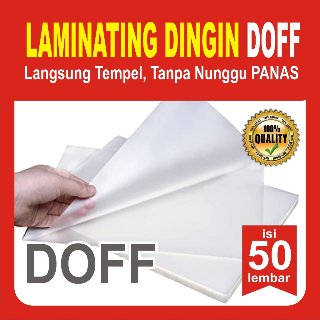 Jual Plastik Laminasi Dingin A4+ isi 50 lembar - Motif DOFF, ( Sticker ...