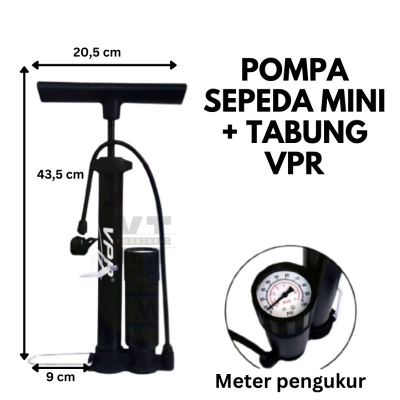 Jual Pompa sepeda tabung meter mini VPR | Shopee Indonesia