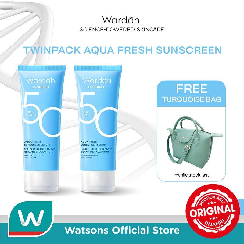 Jual DOUBLE Wardah UV Shield Aqua Fresh Sunscreen Serum SPF 50 PA ...