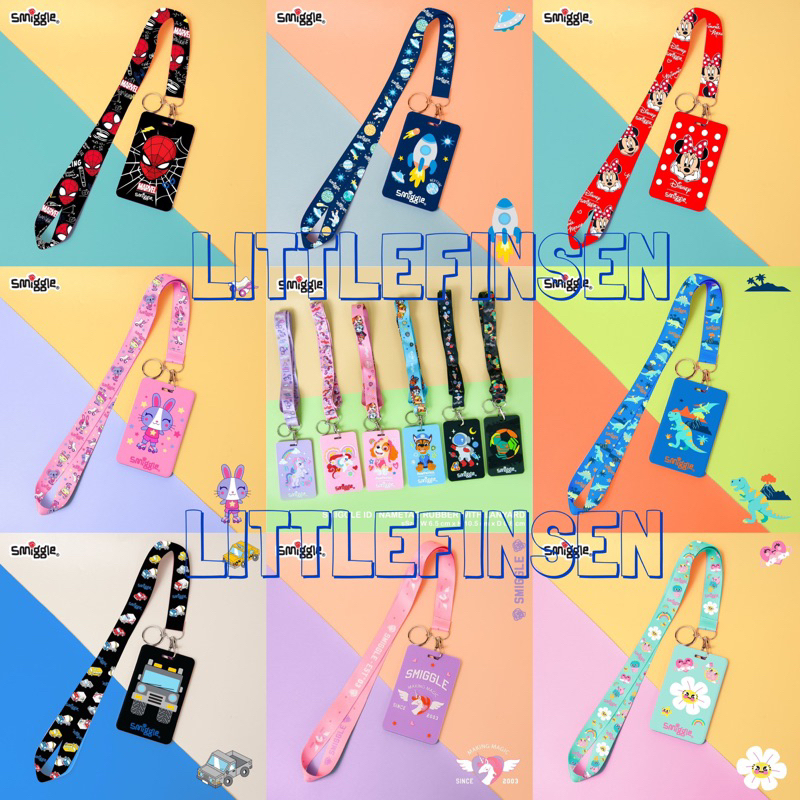 Jual smiggle name tag +tali/smiggle id card/smiggle name tag lanyard ...