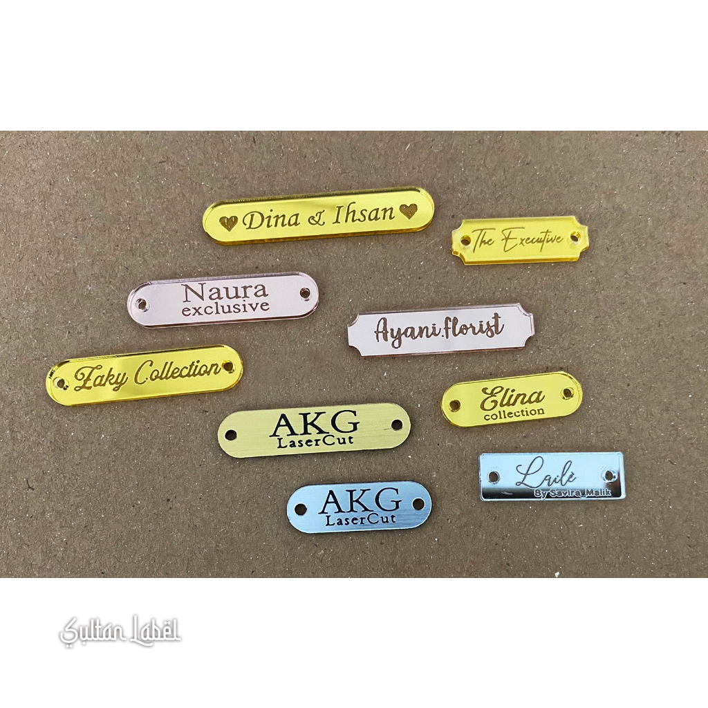 Jual Sultan Label Akrilik | Label Hijab Acrylic / Label Akrilik / Label ...