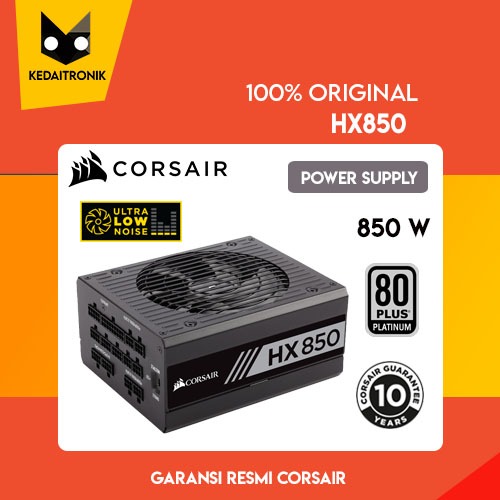Jual NEW Corsair Power Supply HX850 850W Fully Modular 80Plus Platinum ...