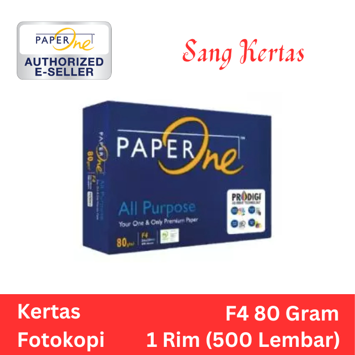 Jual Kertas HVS F4 80 gram Paperone 1 rim (500 lembar) | Shopee Indonesia