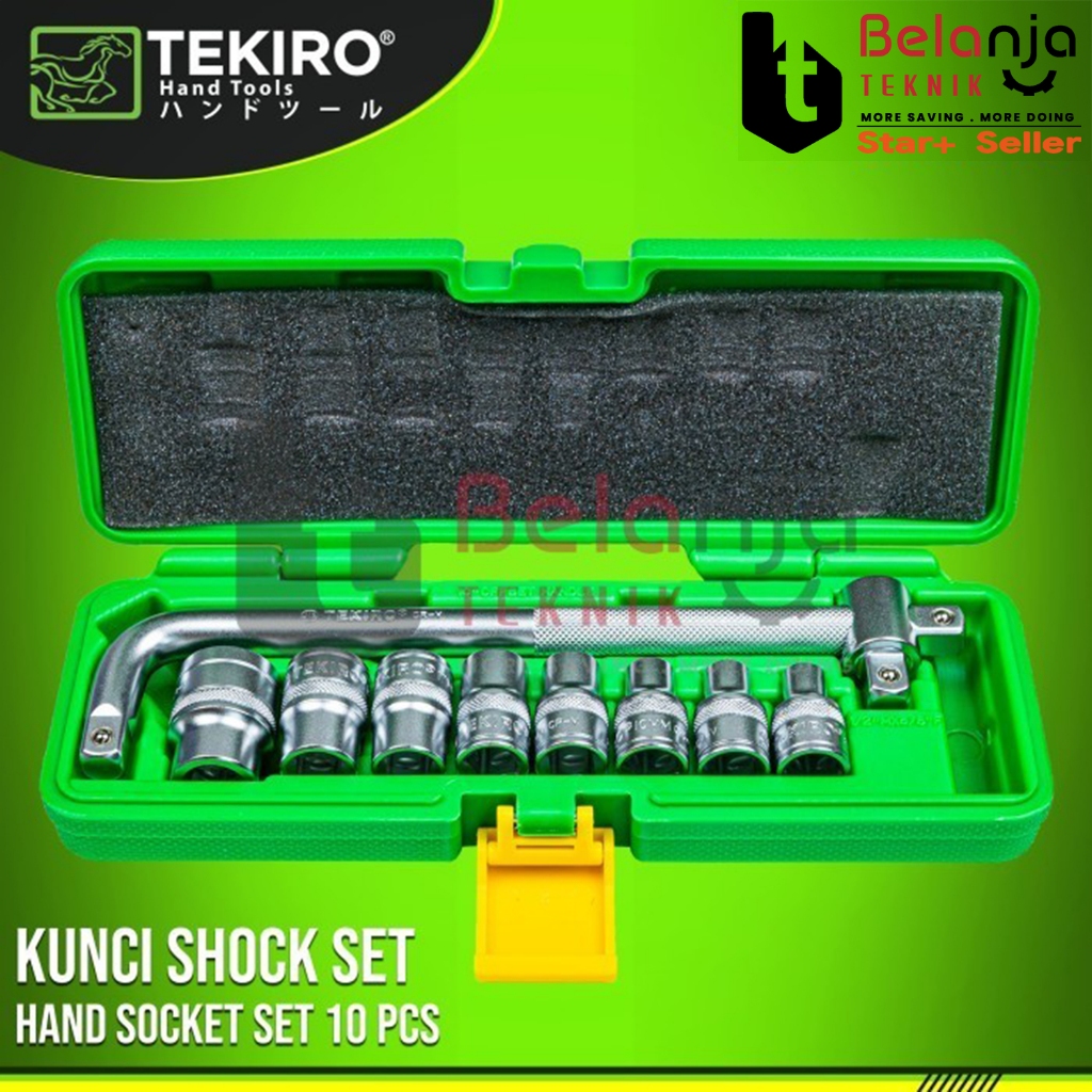 Jual Tekiro Kunci Shock SET 10 Pcs 1/2" Inch 8-24 MM 12 PT Mata Sok Sock | Shopee Indonesia