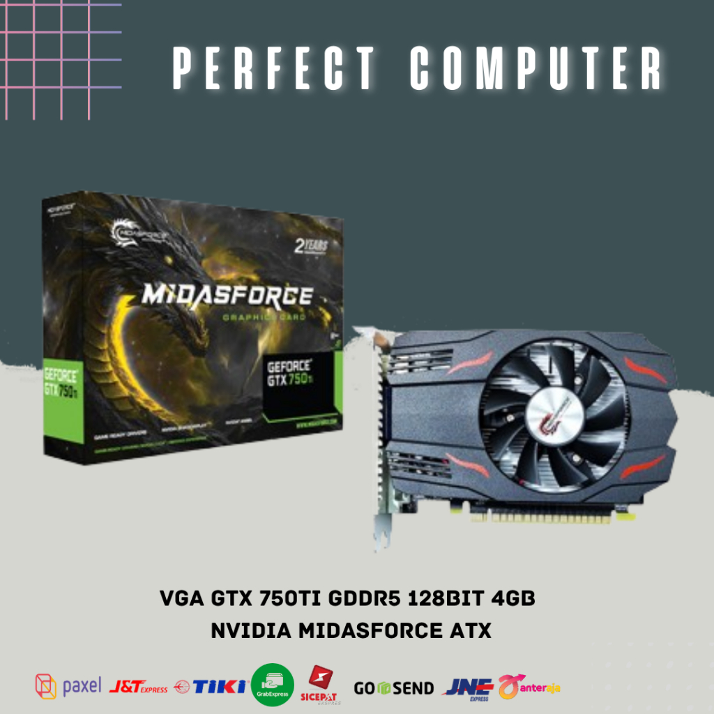 Jual VGA GTX 750Ti GDDR5 128bit 4GB NVIDIA MIDASFORCE ATX | Shopee Indonesia
