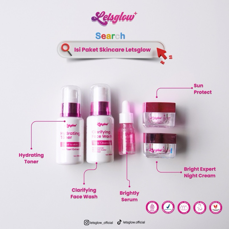Jual Letsglow Skincare Whitening dan Acne | Shopee Indonesia