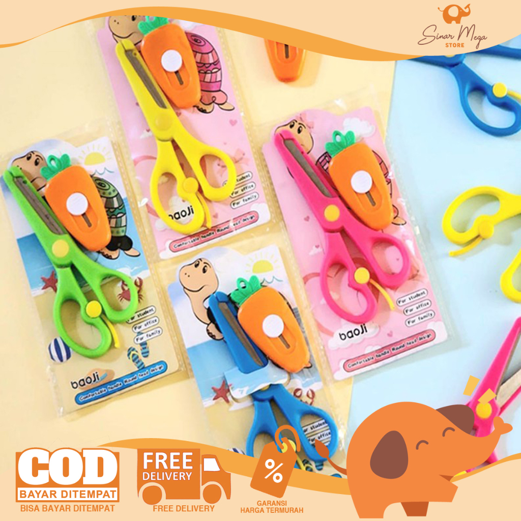 Jual Fancy Gunting + Cutter Carrot (2690) SET / Gunting dan Cutter Mini ...