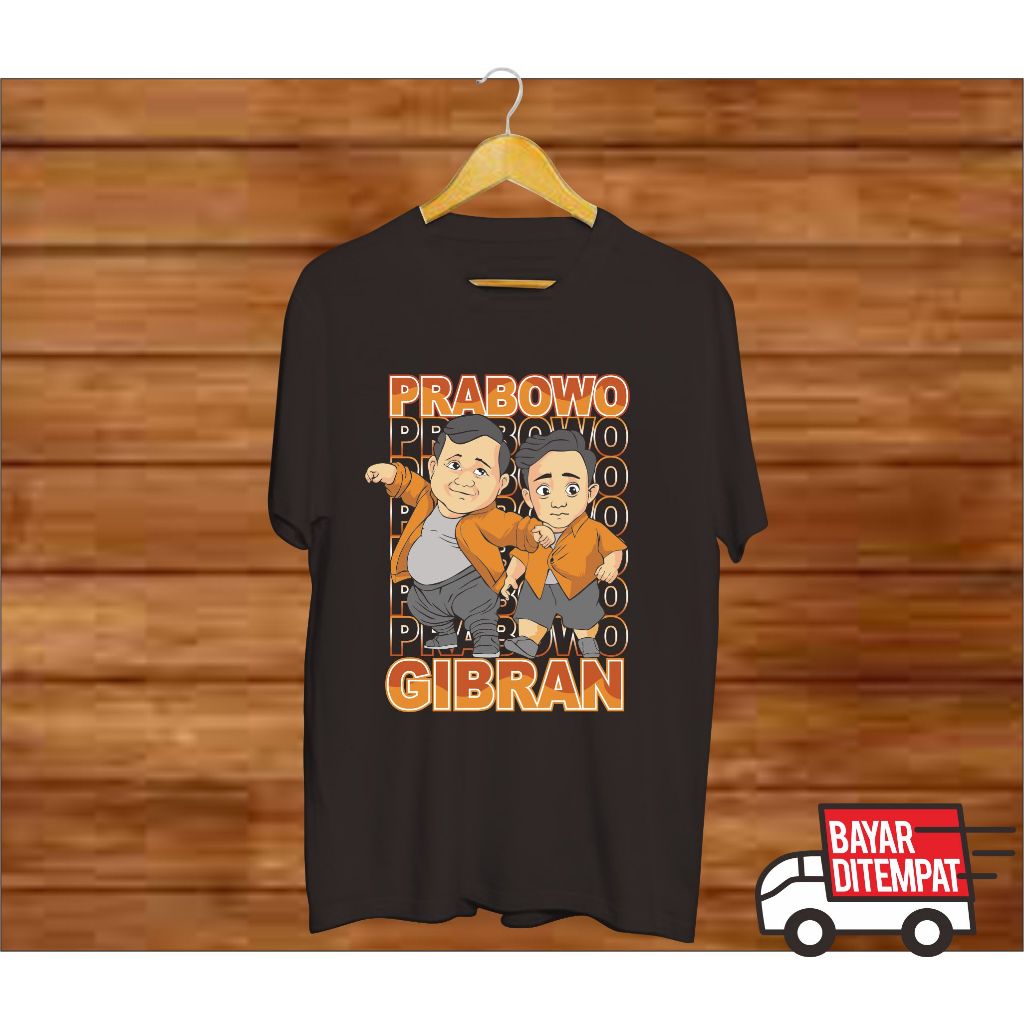 Jual Juragan_Kaos01 / PRABOWO & GIBRAN VERSI CARTOON / KAOS PILPRES ...