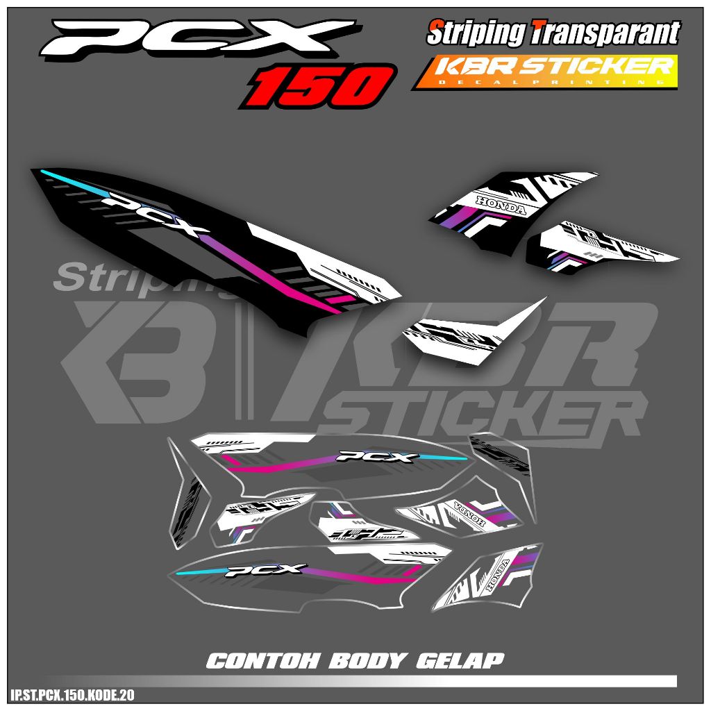 Jual PCX 150 (COD) STIKER STRIPING MOTOR HONDA PCX 150 - LIST SIMPLE ...