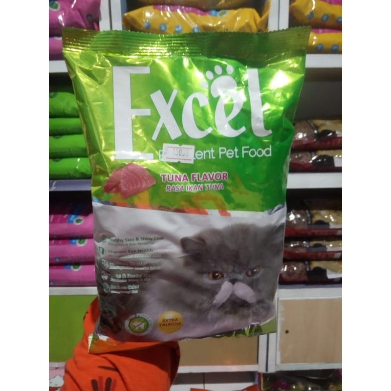 Jual Excel hijau pakan kucing 500gram | Shopee Indonesia