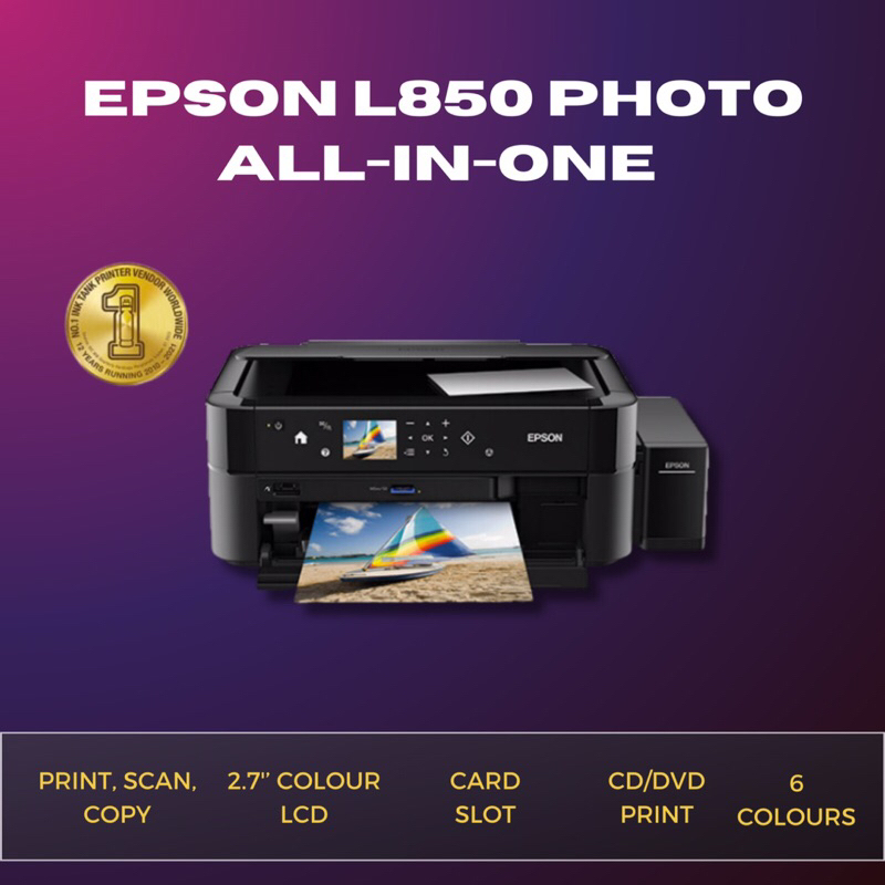 Jual Printer Epson L850 All-In-One Photo Printer A4 Ink Tank EcoTank ...