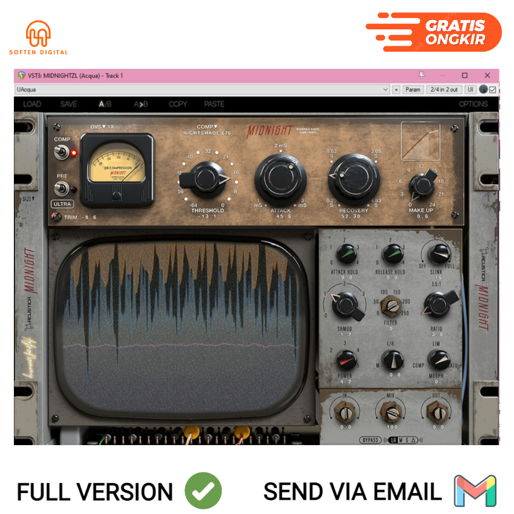 Jual Acustica Audio - Midnight VST Plugin Timeless classic compressors ...