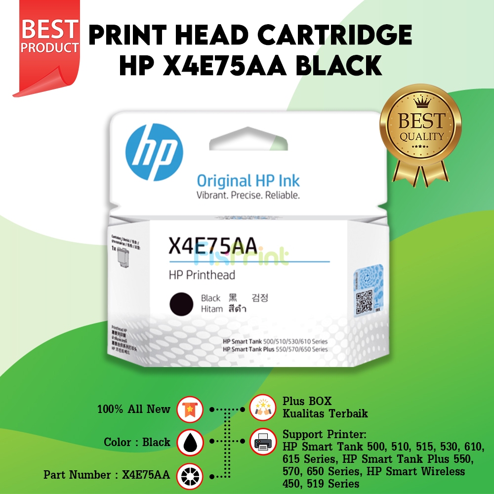 Jual Print Head Cartridge HP Smart Tank 500 510 515 610 615 X4E75AA ...