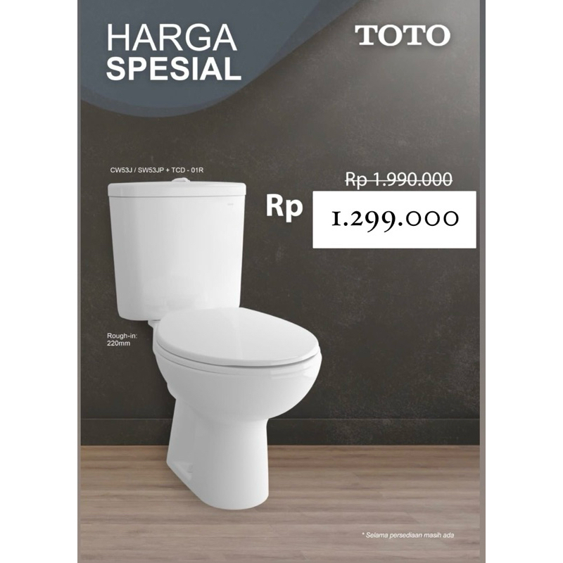 Jual Promo Closet Toto CW53J/SW53 TCD-01R murah original baru | Shopee ...