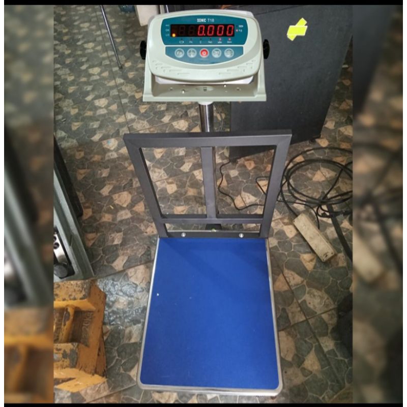 Jual timbangan duduk digital merk sonic t18 kap 100kg-750kg platfom stainless ada pagar | Shopee ...