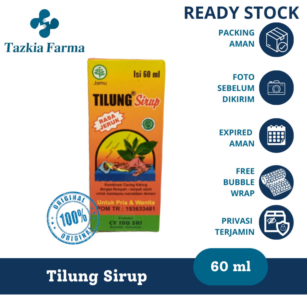 Jual TILUNG SIRUP / SIRUP CACING KALUNG / OBAT TURUN PANAS / DEMAM ...