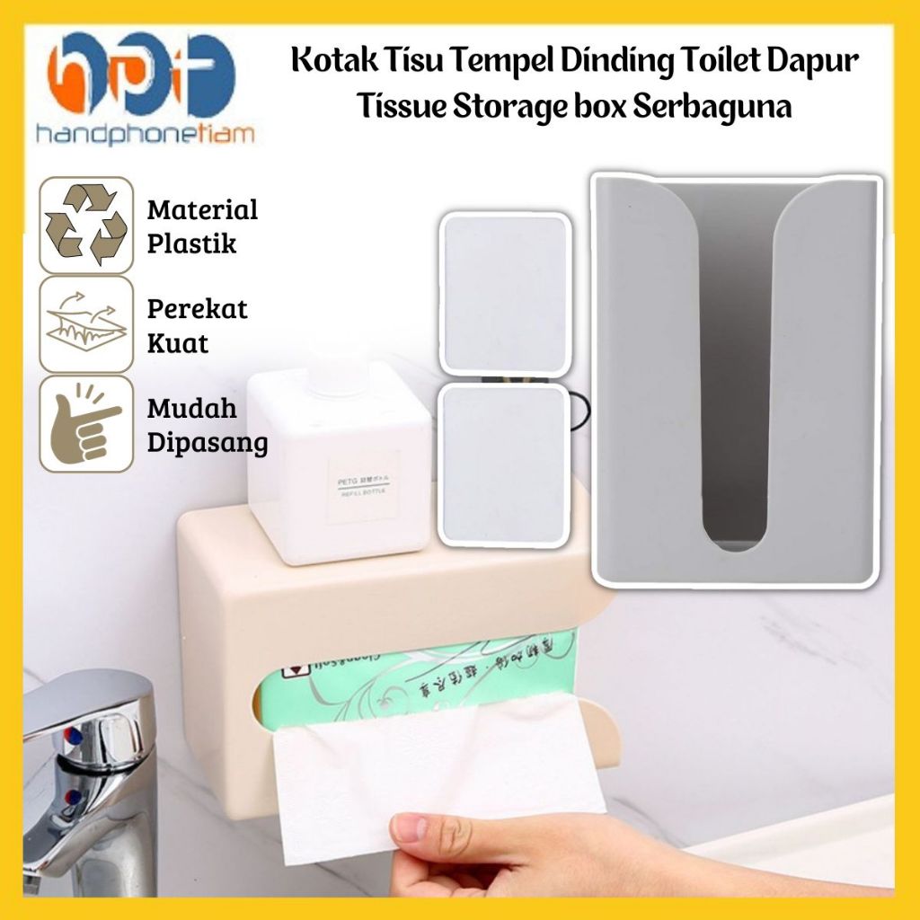 Jual Kotak Tisu Tempel Dinding Minimalis Wadah Tempat Penyimpanan Tissu ...