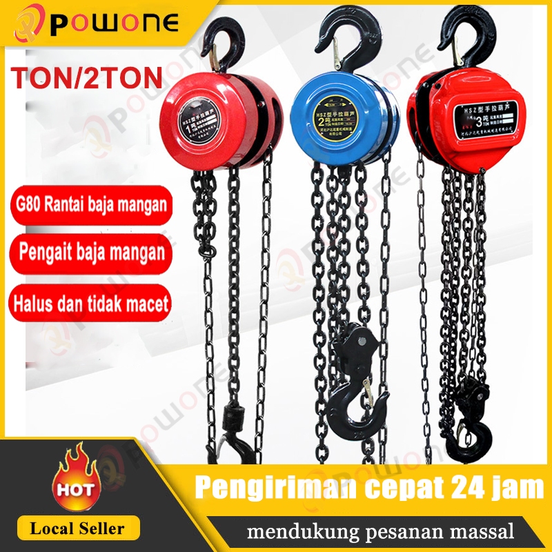 Jual 1Ton/2000Lbs 2Ton/4000LBS 3m 6m Manual Hand Lift Steel Chain Block ...