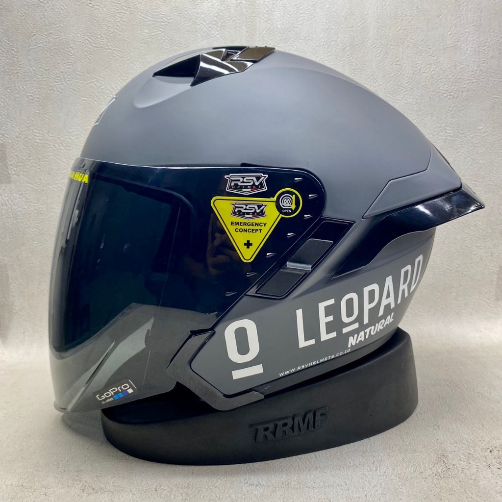 Jual HELM RSV SV300 SOLID CHARCOAL GREY PAKET GANTENG LEOPARD I VISOR ...