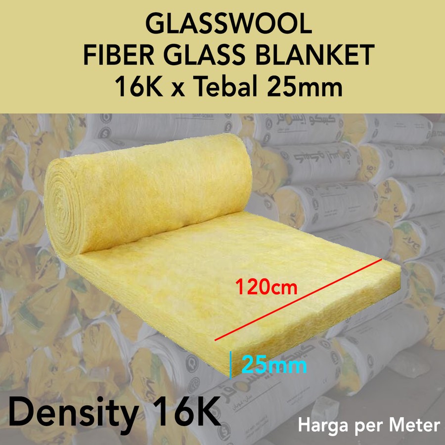 Jual Glass Wool 16K 25mm - Fiber GlassWool Sheet 1625 - Ecer | Shopee ...