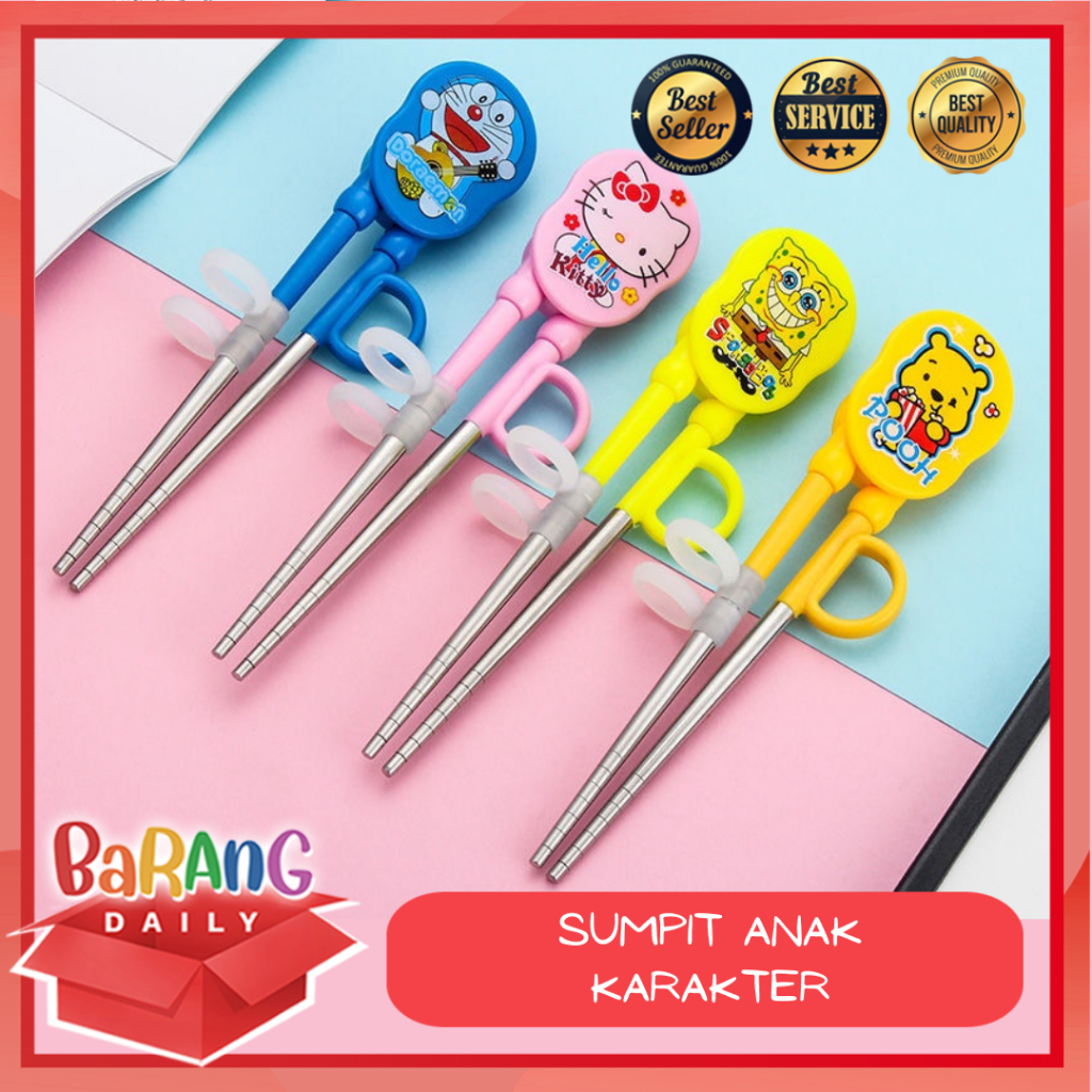 Jual Sumpit Anak Karakter / Sumpit Anak Belajar Makan Model Kartun ...
