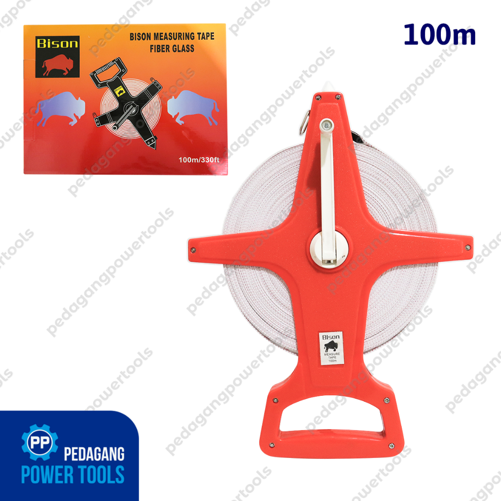 Jual BISON METERAN T 100 METER ALAT UKUR ROL JALAN TANCAP TANAH GULUNG ...