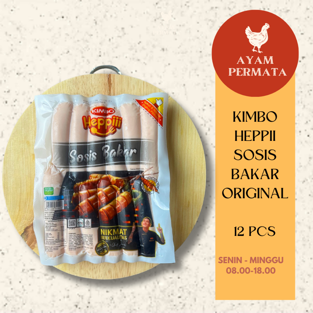 Jual Sosis Bakar Kimbo Sapi Original Isi 12 Tidak Perlu Kupas Grill BBQ ...