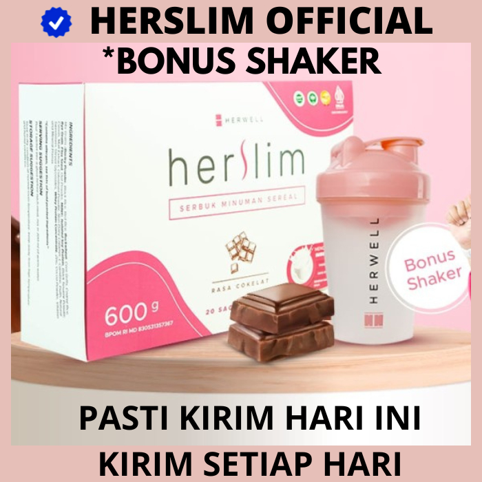 Jual HERSLIM 1 BOX ISI 20 SACHET BY HERWELL BPOM HALAL MEAL REPLACEMENT ...