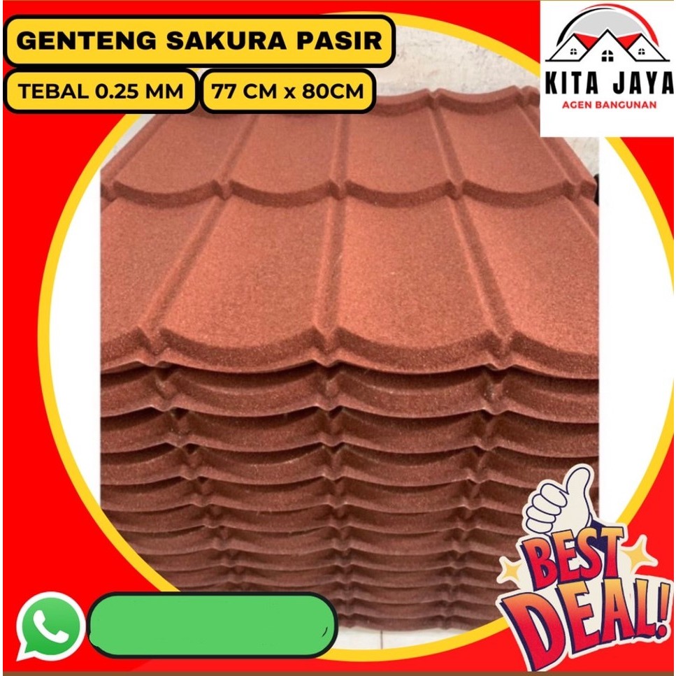 Jual Seng Genteng Metal Atap Sakura Pasir Merah | Shopee Indonesia