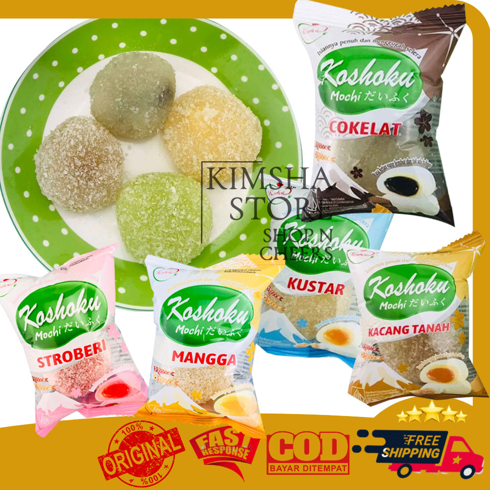Jual Mochi Koshoku Varian Rasa Kue Moci Taburan Kelapa Makanan Cemilan ...
